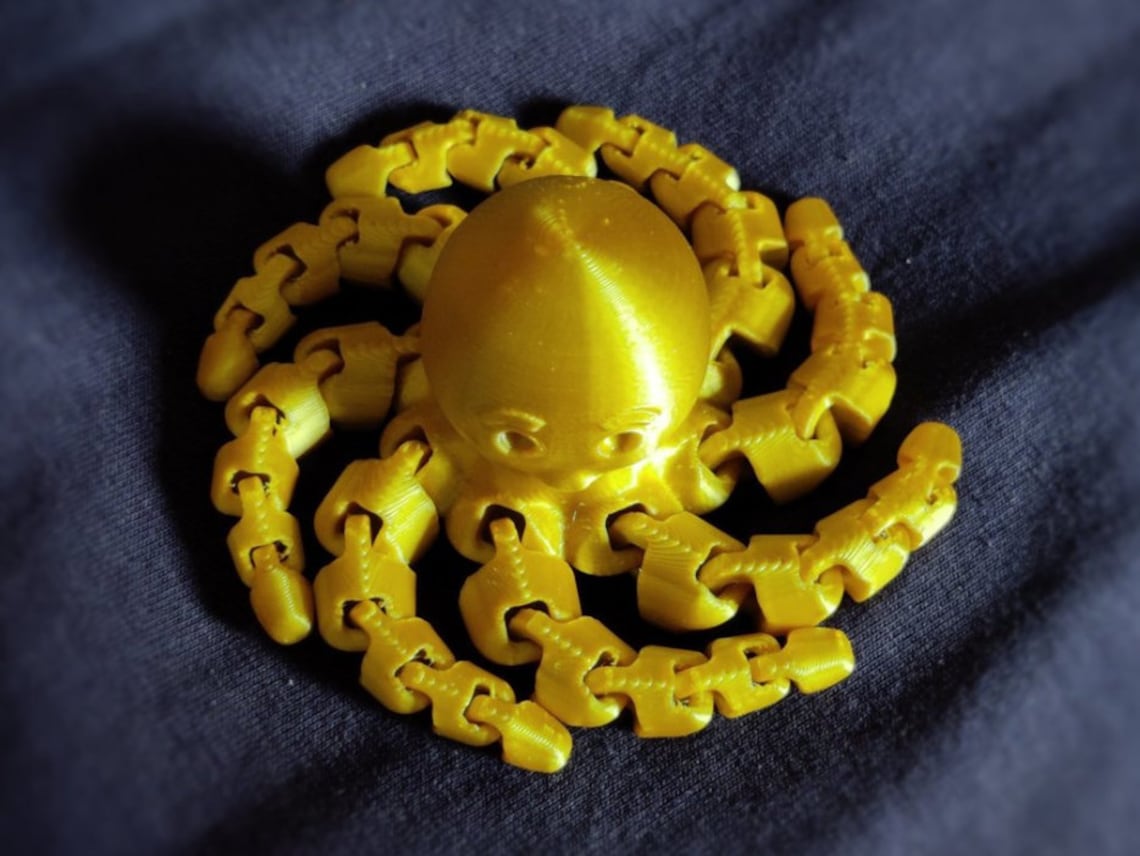 Flexi Cute Fidget Toy Octopus 3D Print Stl File Stl File for 3D ...
