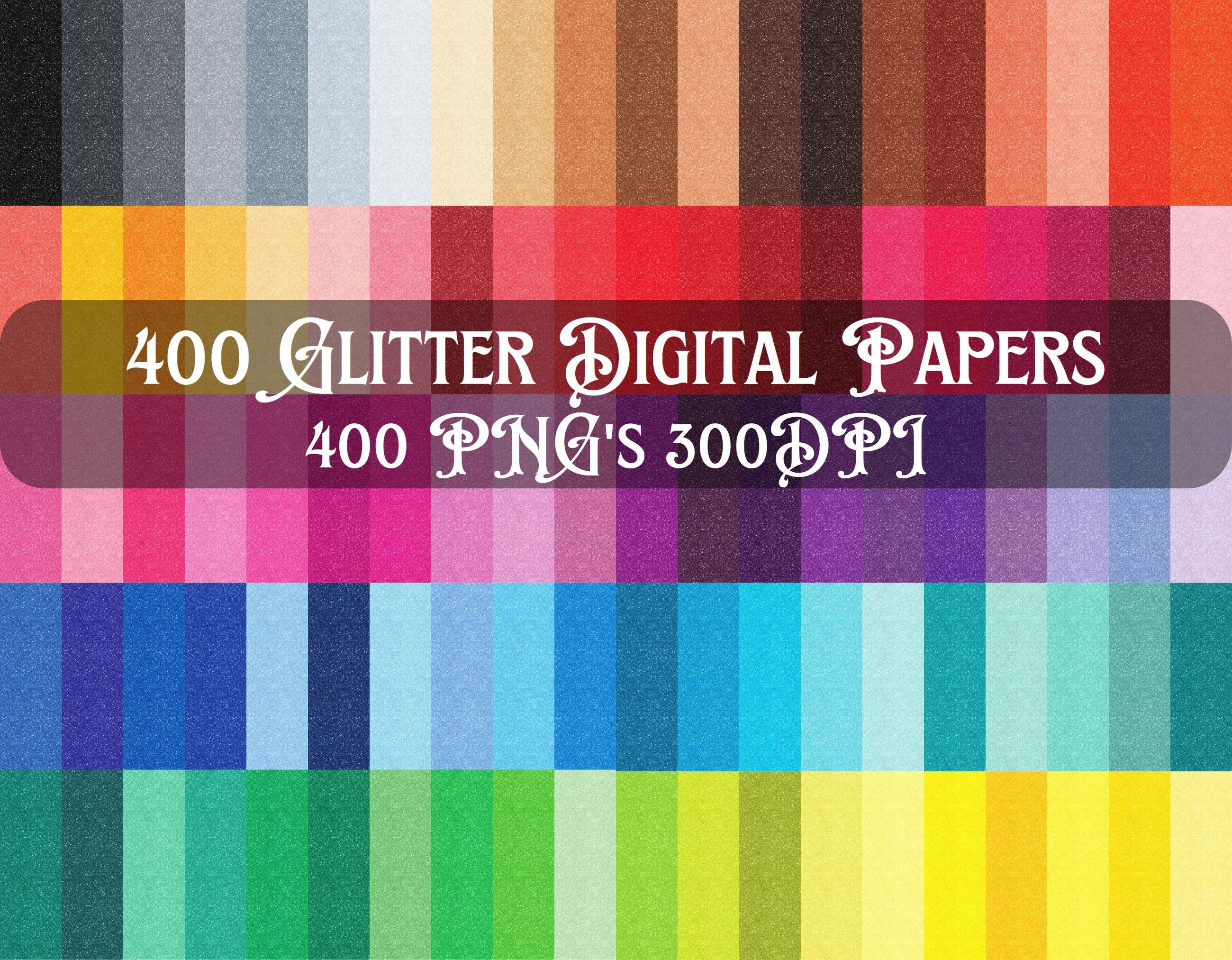 400 Glitter Digital Paper Rainbow Glitter Digital Paper Glitter Clipart ...