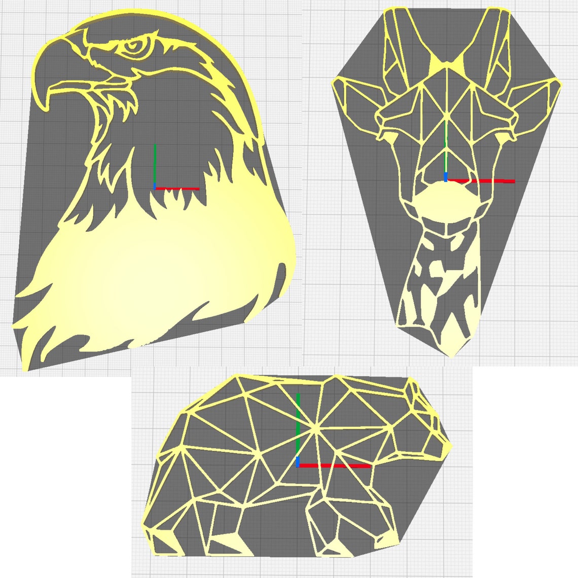 40 Wall Art STL Files 3D Printer Files 3D Models 3D - Etsy