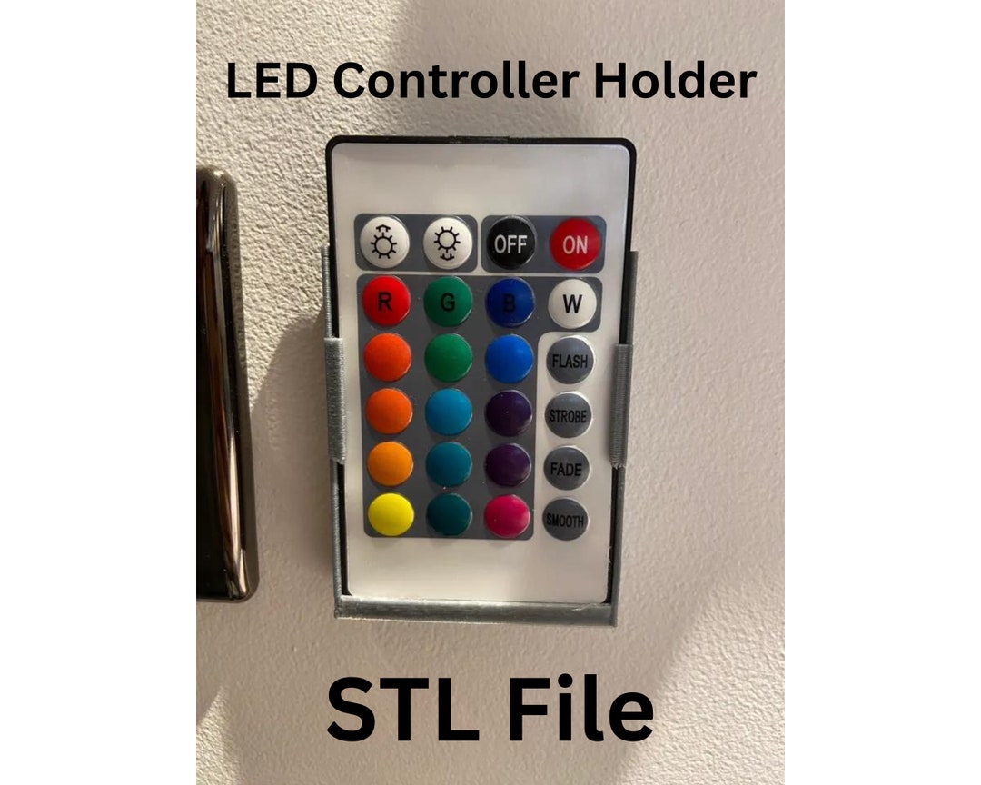 LED Light Controller Wall Holder / Wall Mount STL File for 3D Printing ...