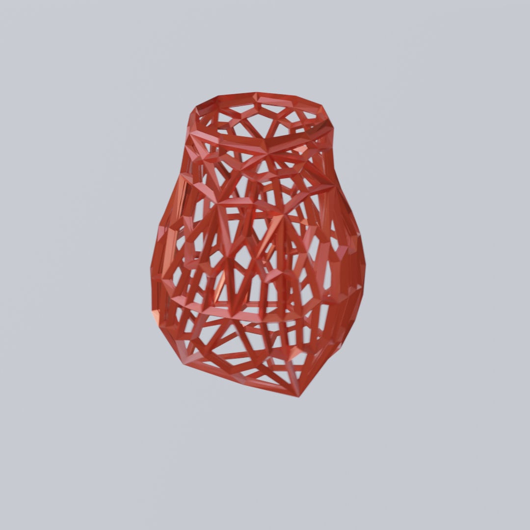 Low Poly Wireframe Vase and Low Poly Vase STL Files - Etsy