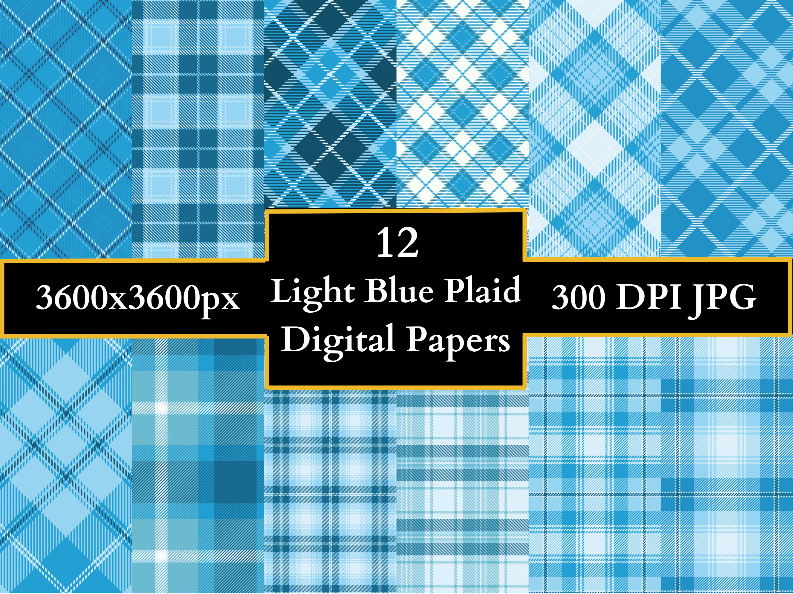 Light Blue Plaid Pattern Sublimation Design PNG Files Sublimation ...