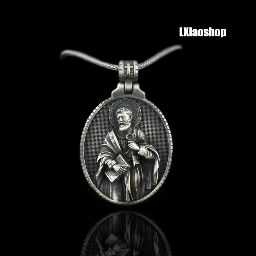 St. Peter's Necklace for Men St. Peter's Oval - Etsy