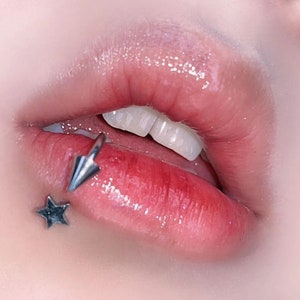 Star Demon Lip Ring, Cool Tragus Piercing, Personality Lip Ring ...