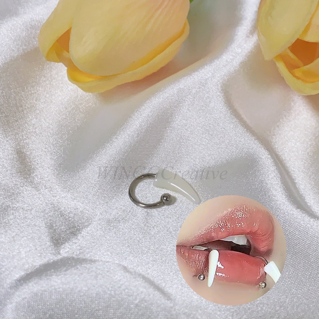Creative Canine Teeth Lip Ring, Punk Style Stud, Women Lip Piercing ...