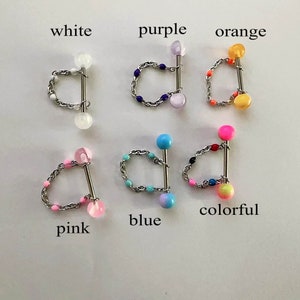 Colorful Chain Tongue Stud, Cool Tongue Barbell, Titanium Steel Tongue ...