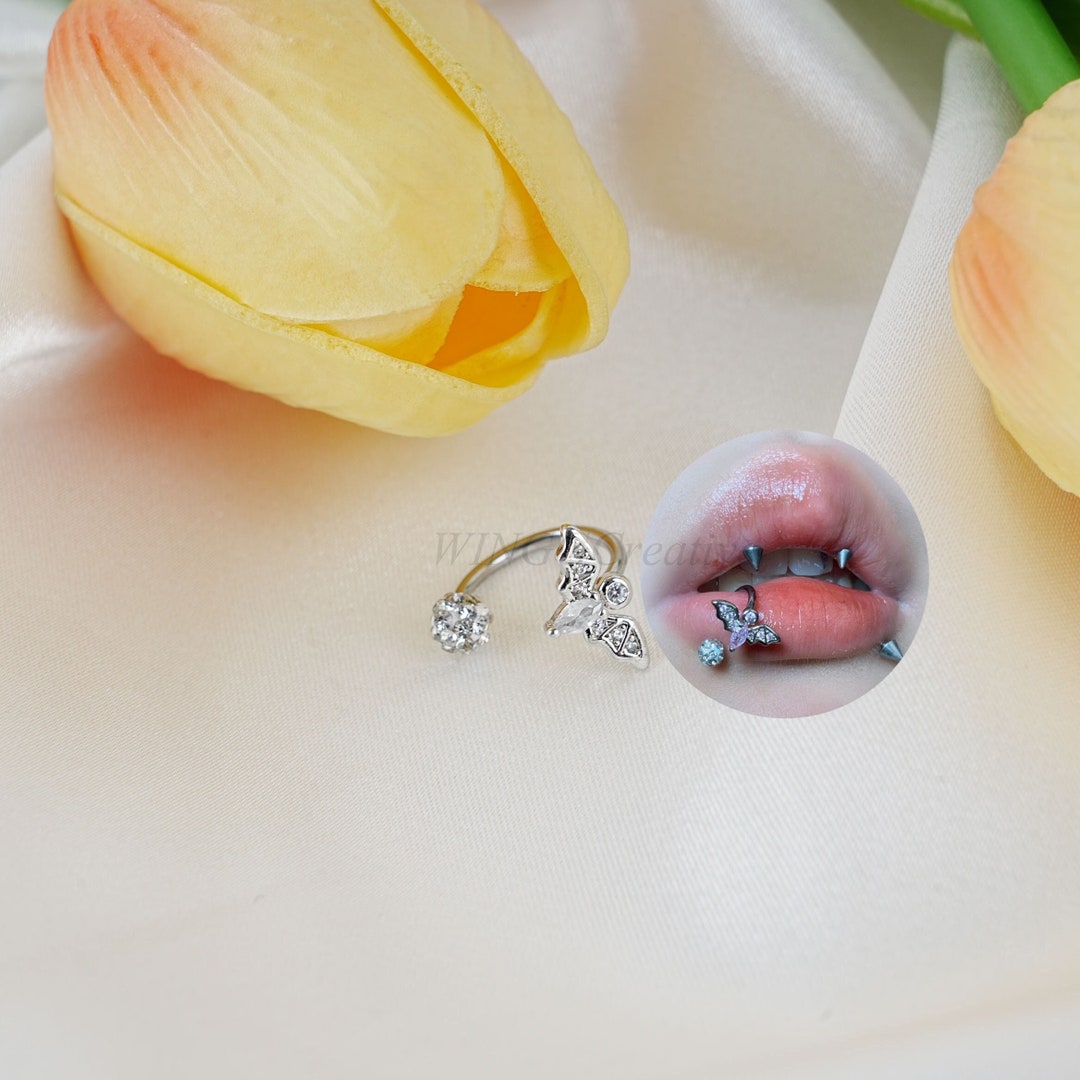 Creative Bat Lip Ring, Women Sweet Lip Ring, Cartilage Piercing Charms ...