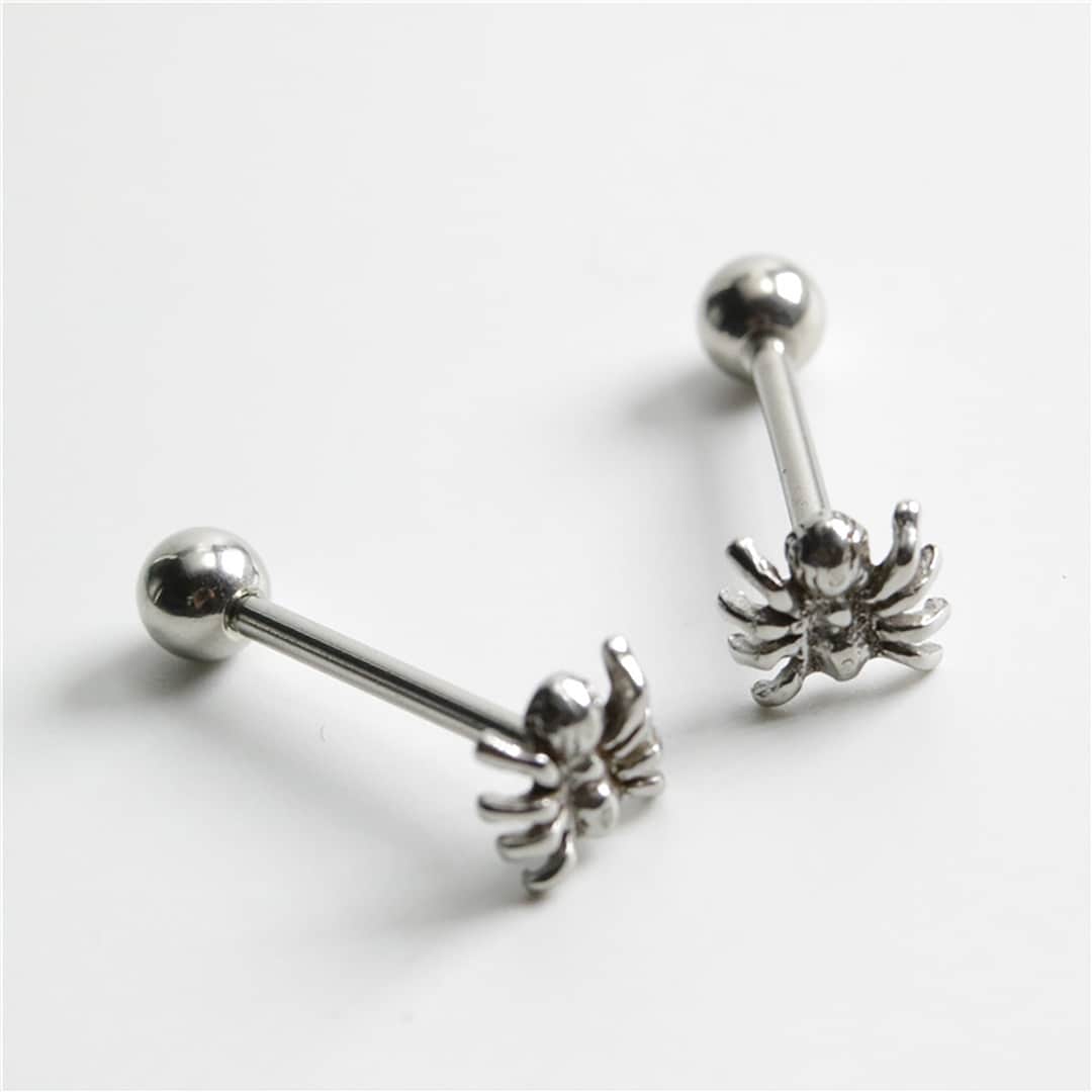 Spider Tongue Stud Tongue Barbell Piercing Animal Tongue - Etsy