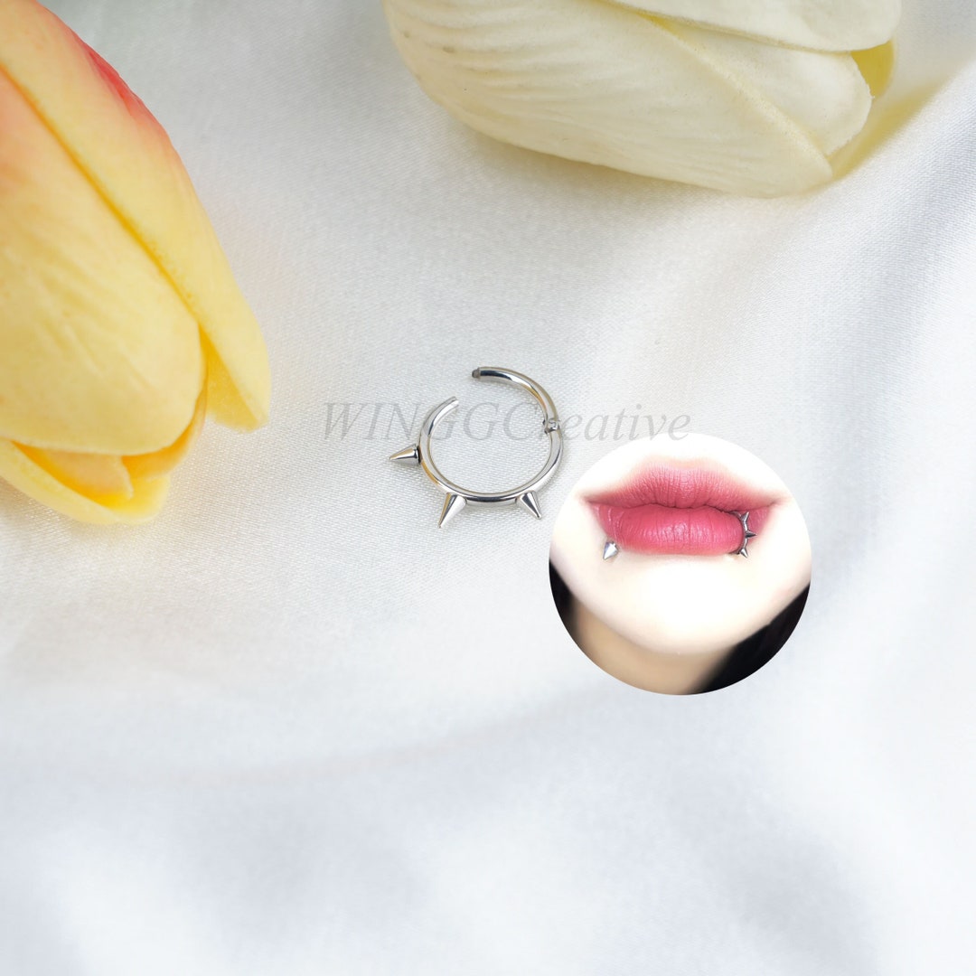 Rivets Lip Ring Nose Ring, Cool Eyebrow Ring, Punk Lip Ring, Lip ...