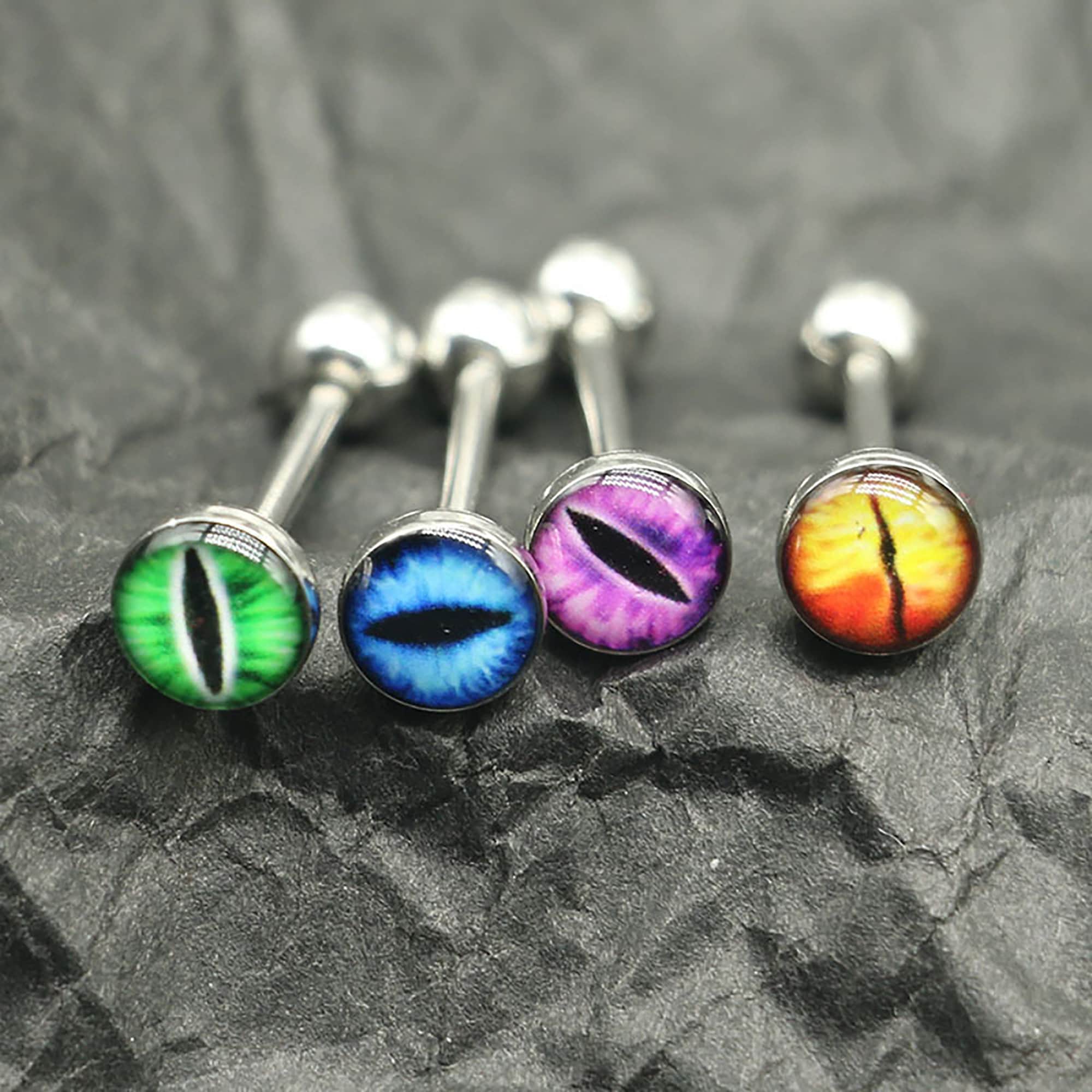 Snake Eyes Tongue Piercing