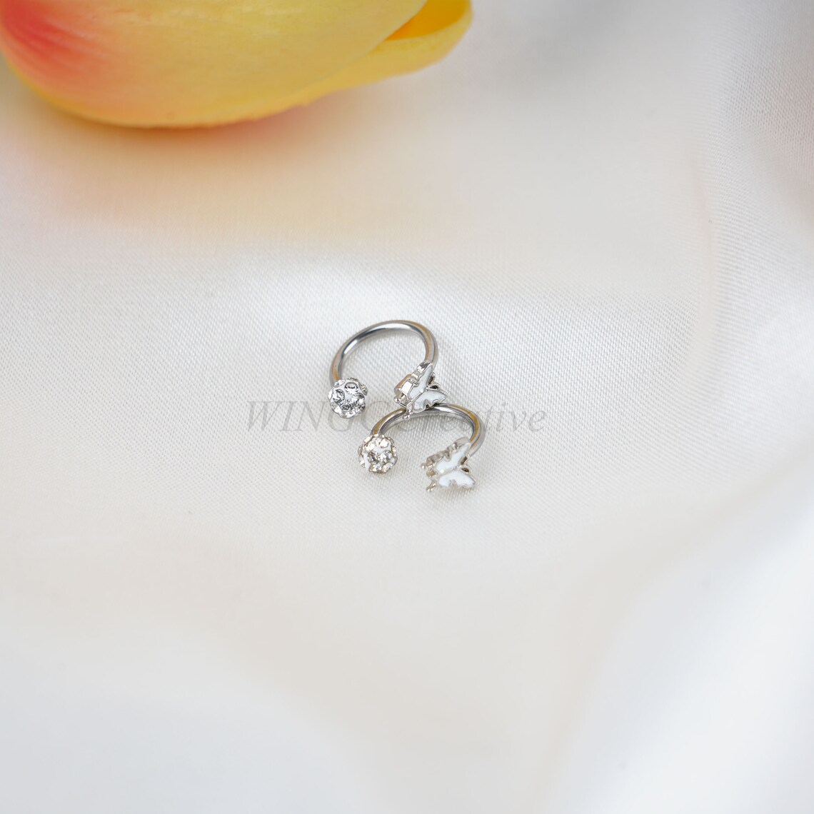 Butterfly Lip Ring, Sweet Lip Ring, Cartilage Piercing, Fashion Eyebrow ...