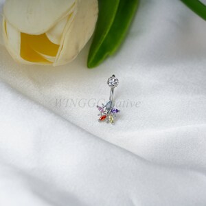 5 Color Star Lip Ring, Aesthetics Zircon Lip Ring, Sweet Lip Piercing ...