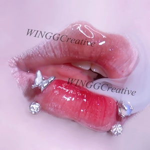 Butterfly Lip Ring, Sweet Lip Ring, Cartilage Piercing, Fashion Eyebrow ...