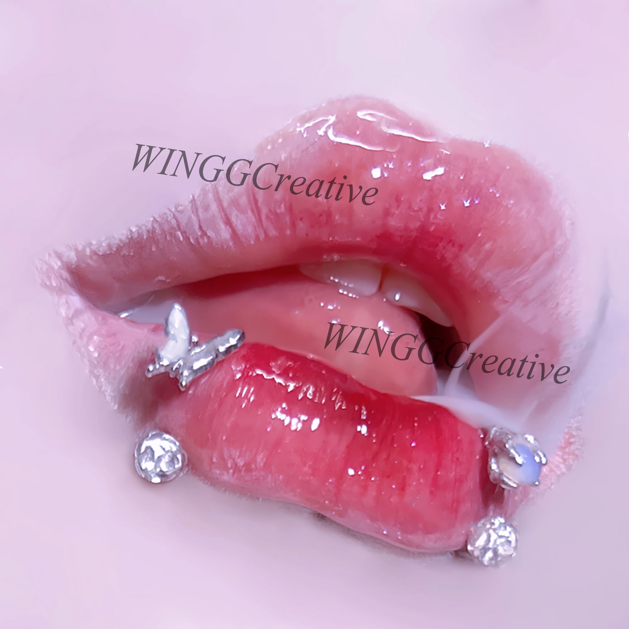 Butterfly Lip Ring, Sweet Lip Ring, Cartilage Piercing, Fashion Eyebrow ...