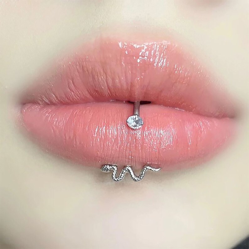 Snake Lip Ring Cartilage Piercing Tragus Piercing Medical - Etsy