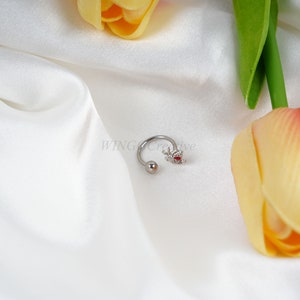 Personality Red Spider Lip Ring, Tragus Piercing, Fashion Eyebrow Ring ...