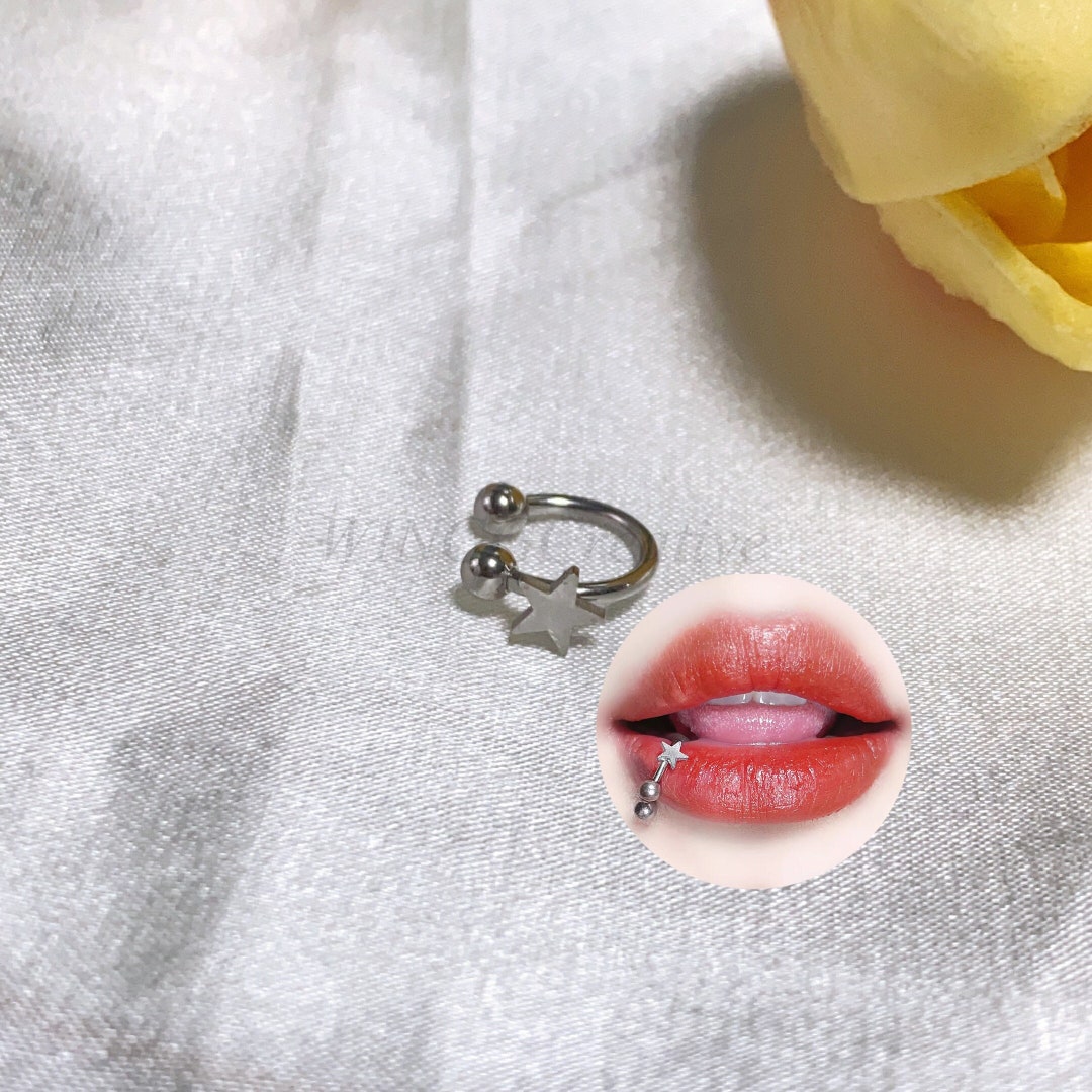 Mini Star Lip Stud, Star Lip Piercing, Sweet Lip Ring, Punk Style Stud ...