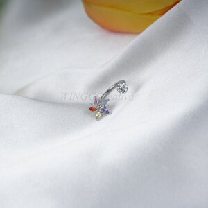 5 Color Star Lip Ring, Aesthetics Zircon Lip Ring, Sweet Lip Piercing ...