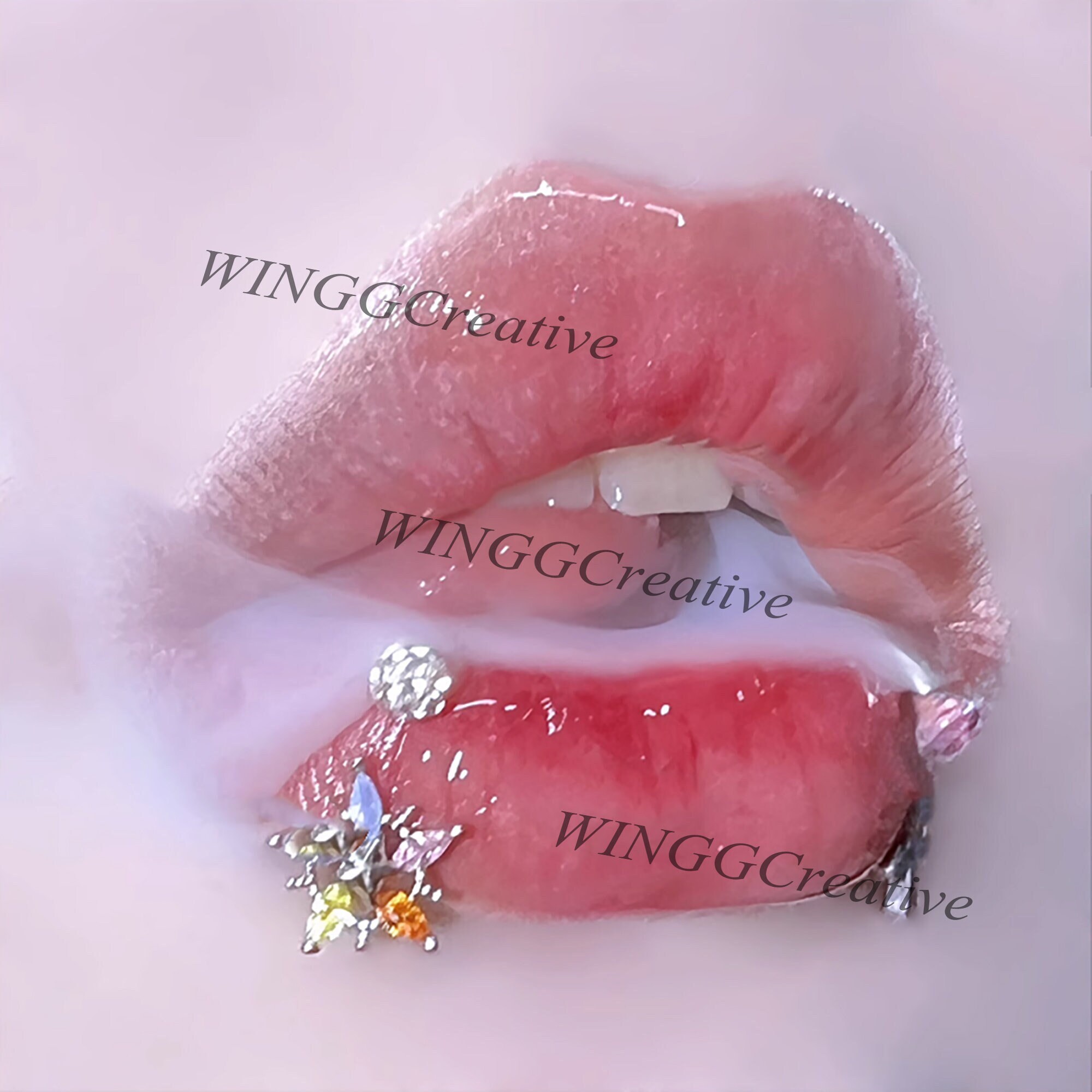 5 Color Star Lip Ring Aesthetics Zircon Lip Ring Sweet Lip - Etsy