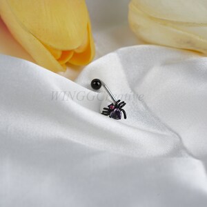 Spider Lip Ring, Crystal Lip Stud, Tragus Piercing, Fashion Eyebrow ...