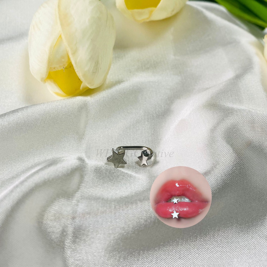 Simple Star Lip Stud, Sweet Lip Ring, Star Lip Piercing, Punk Style Stud, Cartilage Piercing ...