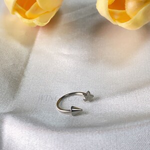 Star Demon Lip Ring, Cool Tragus Piercing, Personality Lip Ring ...