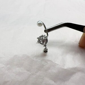 Shiny Planet Chain Lip Ring, Sweet Preal Lip Ring, Punk Stud Piercings ...
