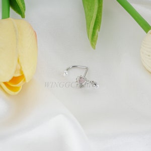 Shiny Planet Chain Lip Ring, Sweet Preal Lip Ring, Punk Stud Piercings ...