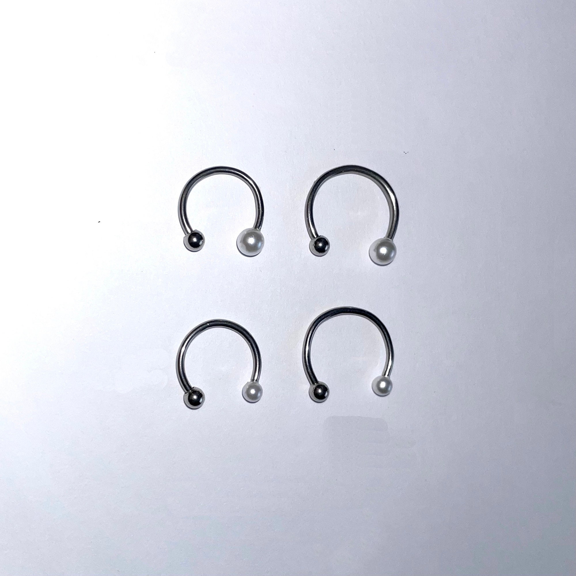 Pearl Acrylic Lip Ring, Titanium Steel Cartilage Stud, Cool Stud ...