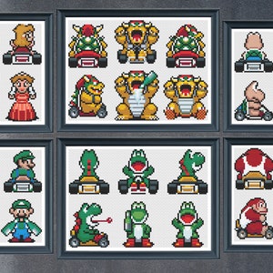 Super Mario Kart (SNES) - Cross Stitch Pattern Set - Etsy