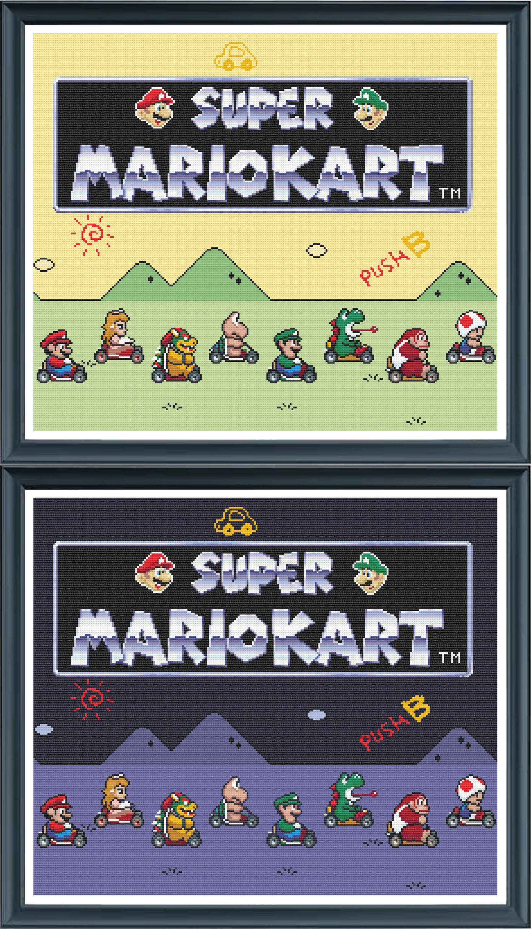 Super Mario Kart SNES Cross Stitch Pattern Set - Etsy Australia