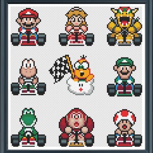 Super Mario Kart (SNES) - Cross Stitch Pattern Set - Etsy