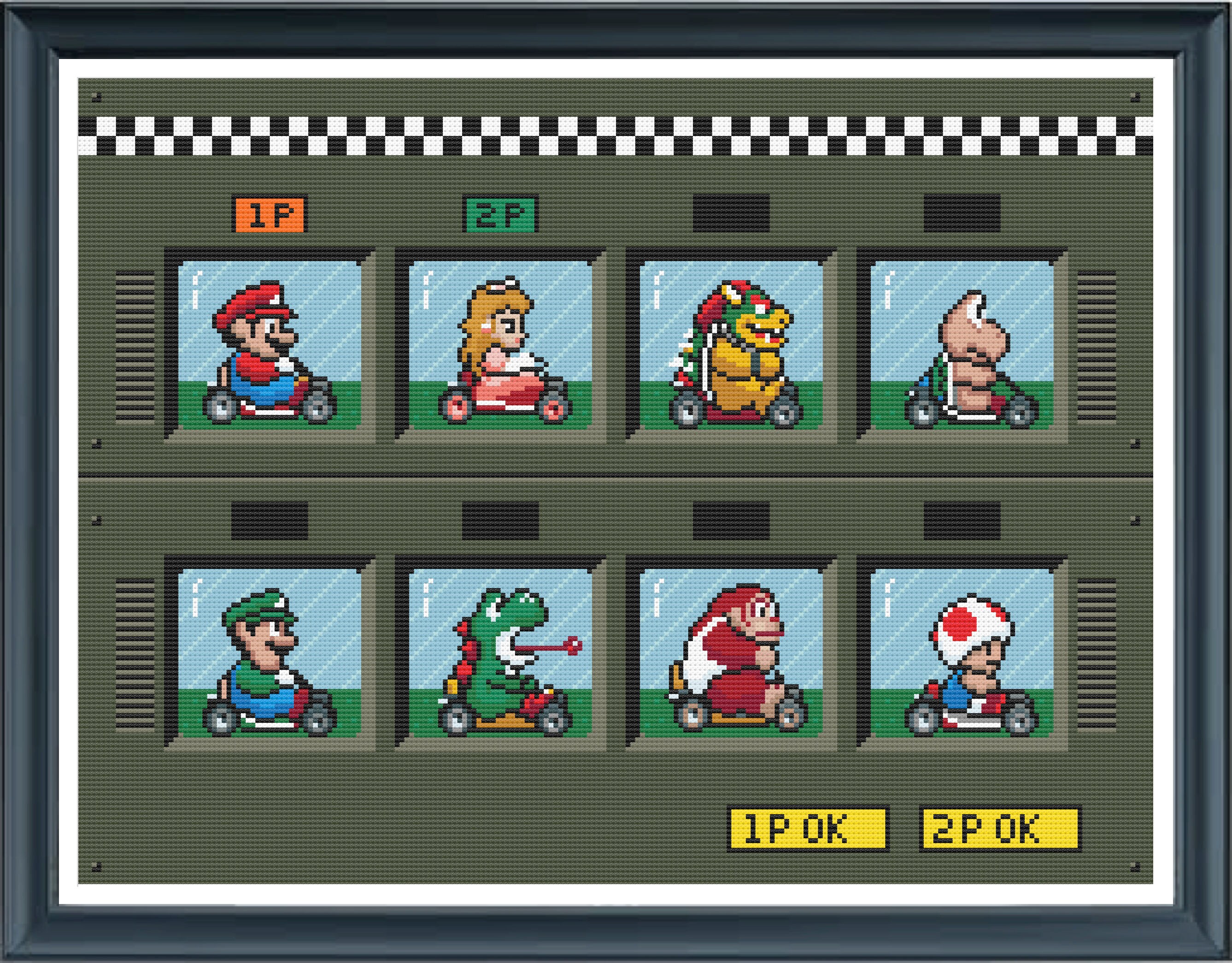 Super Mario Kart SNES Cross Stitch Pattern Set - Etsy