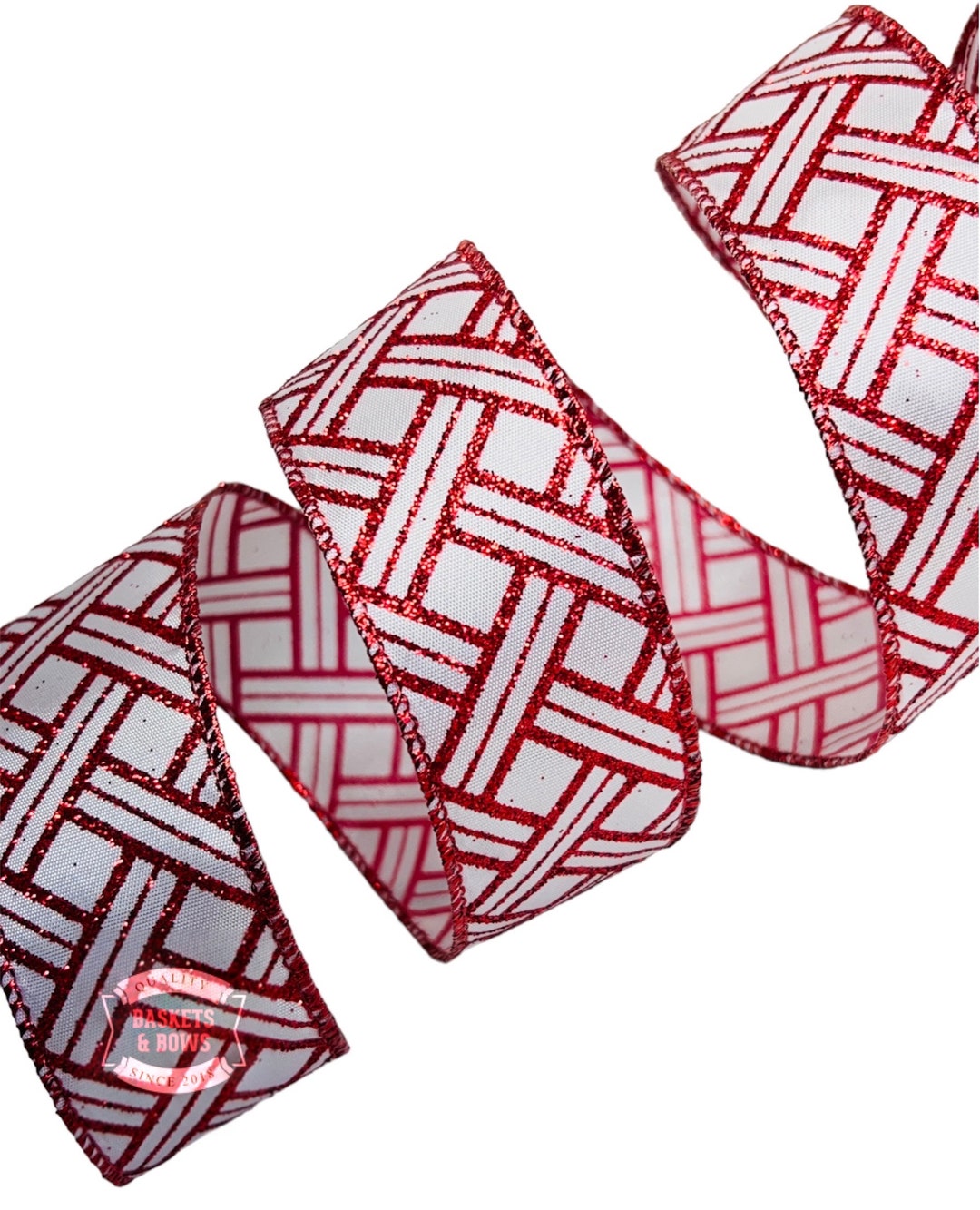 38mm Wide Wire-edged Christmas Ribbon, Unique Christmas Ornament ...