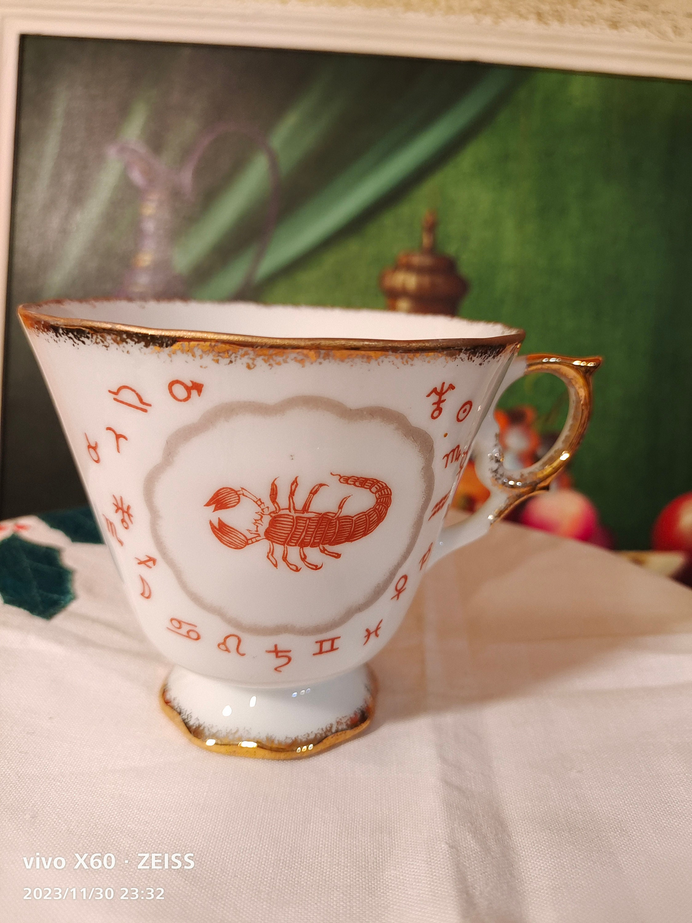 Antique SCORPIO Tea Cup and Saucer, Rare Find Tea Set, Made in Japan - Etsy
