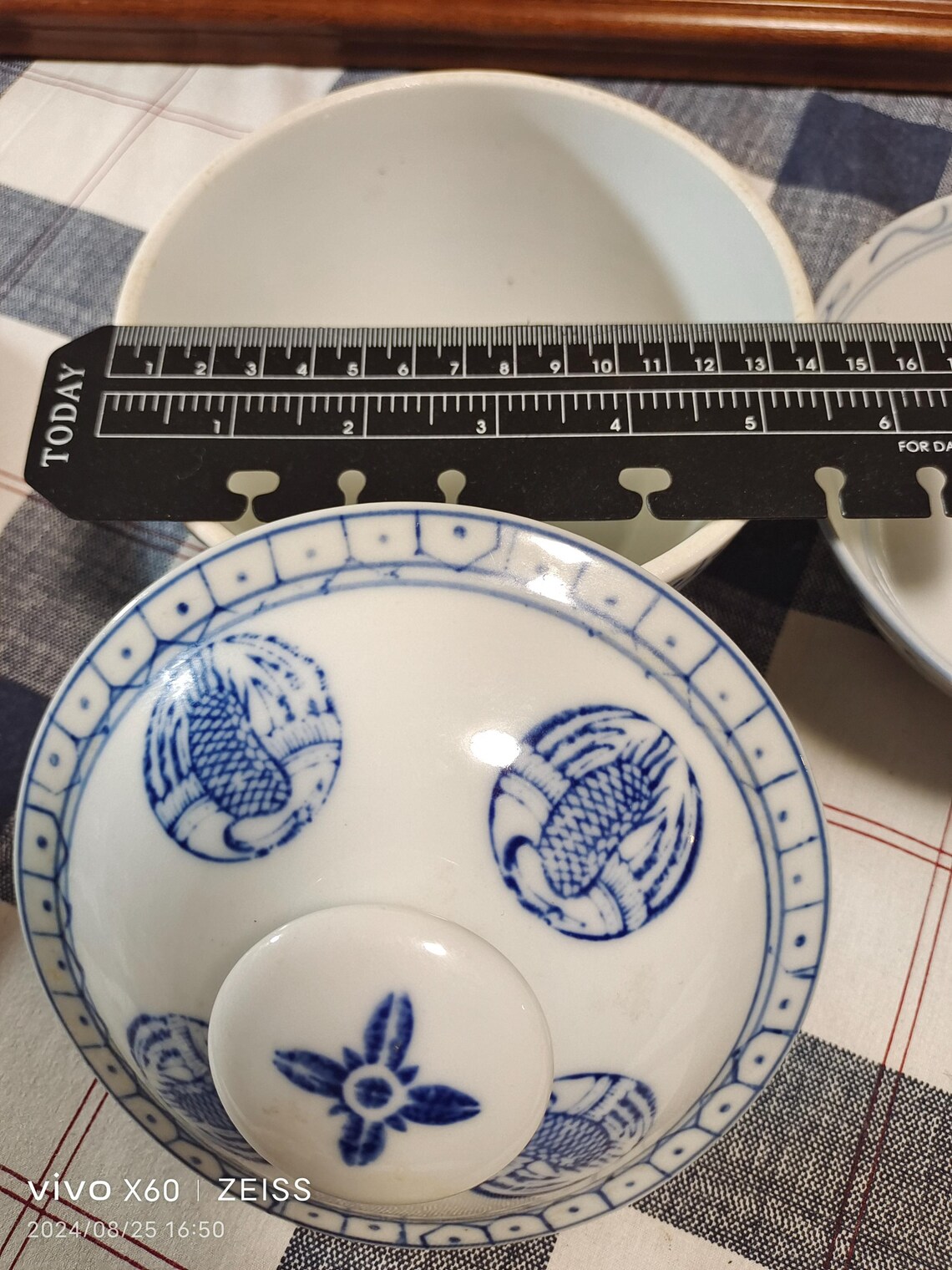 Vintage Blue and White Porcelain Lidded Rice Dish, Phoenix Medallion - Etsy