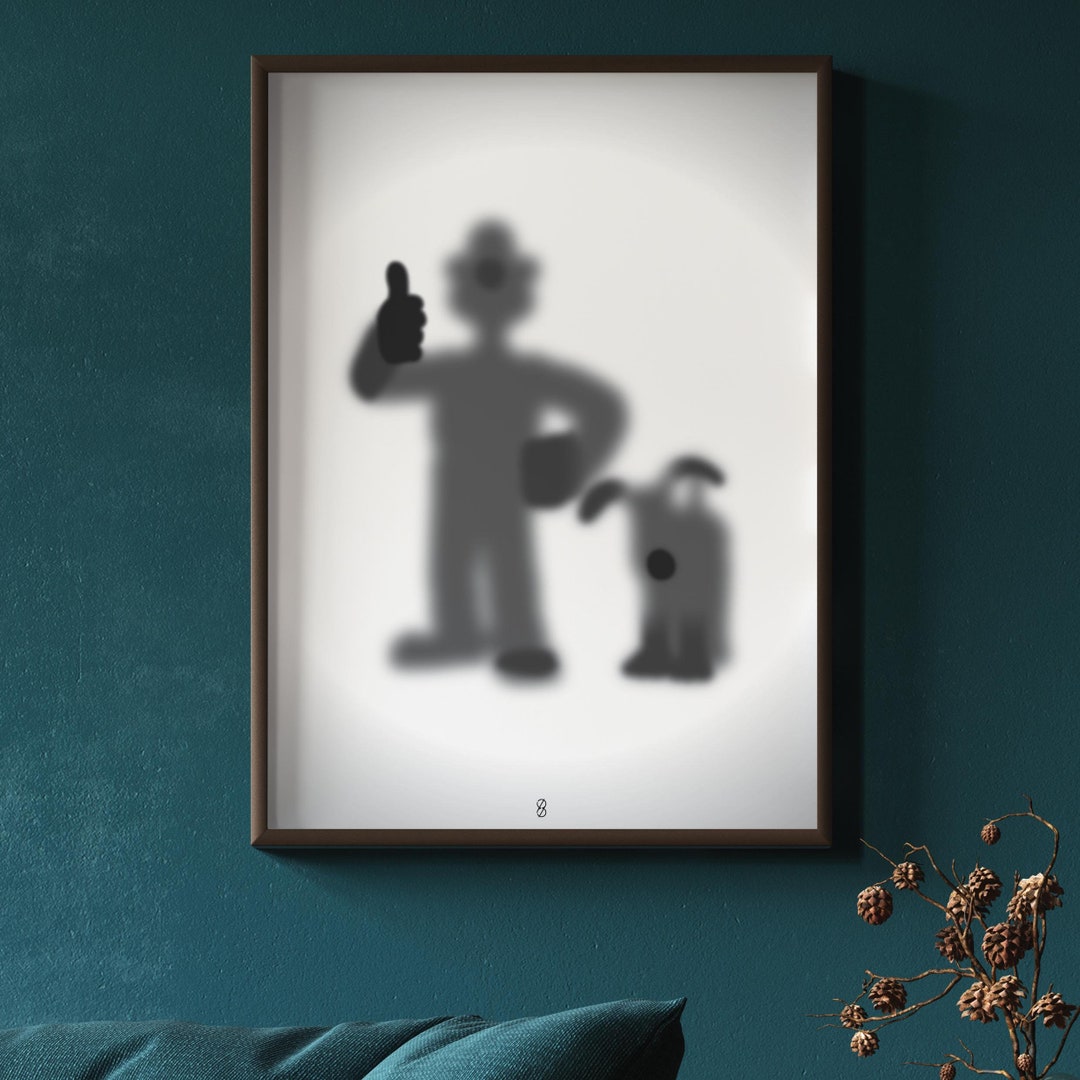 Wallace & Gromit, Minimalist Wall Art Print - Etsy