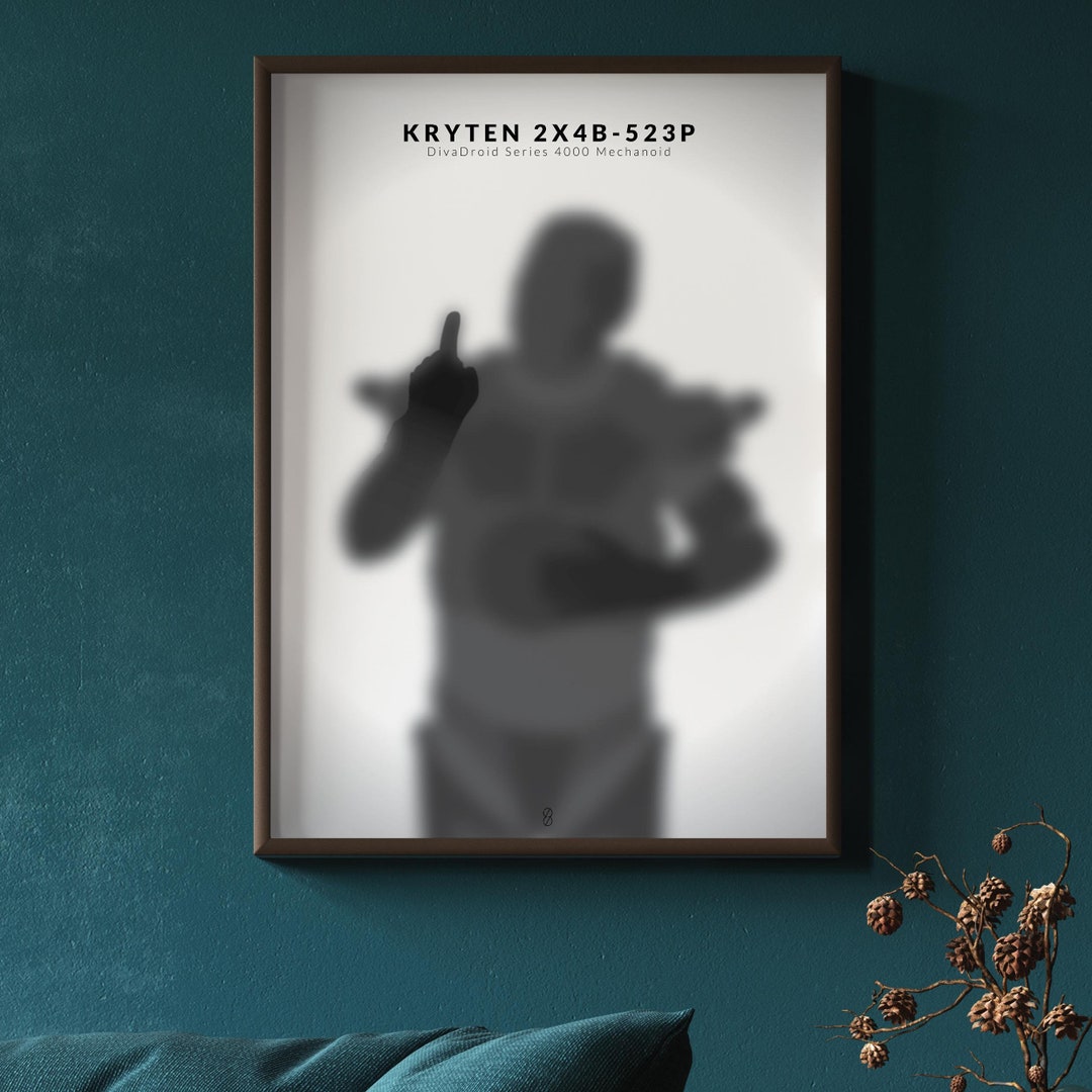 Red Dwarf Kryten, Minimalist Wall Art Print - Etsy