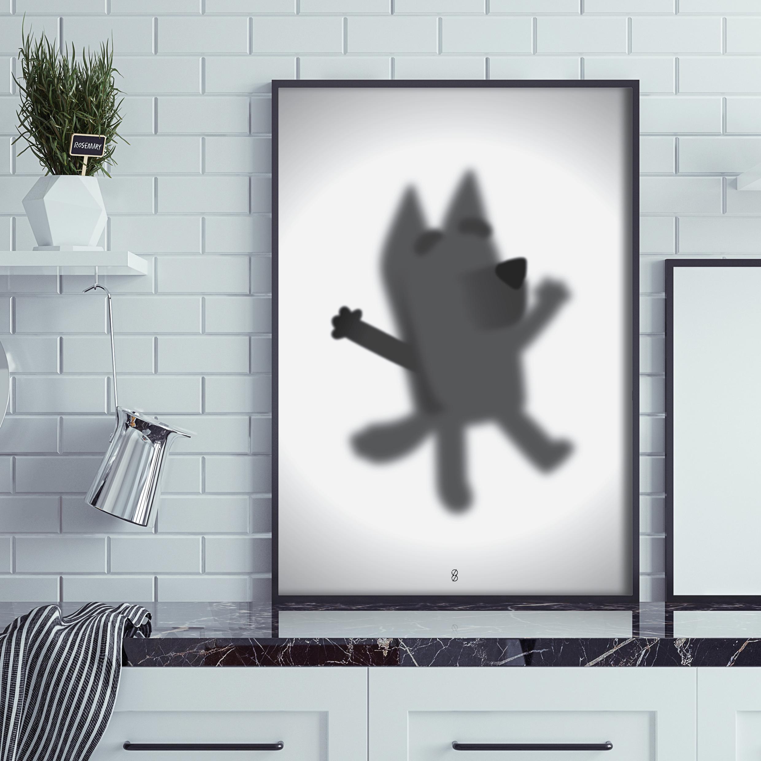 Bluey, Minimalist Wall Art Print - Etsy