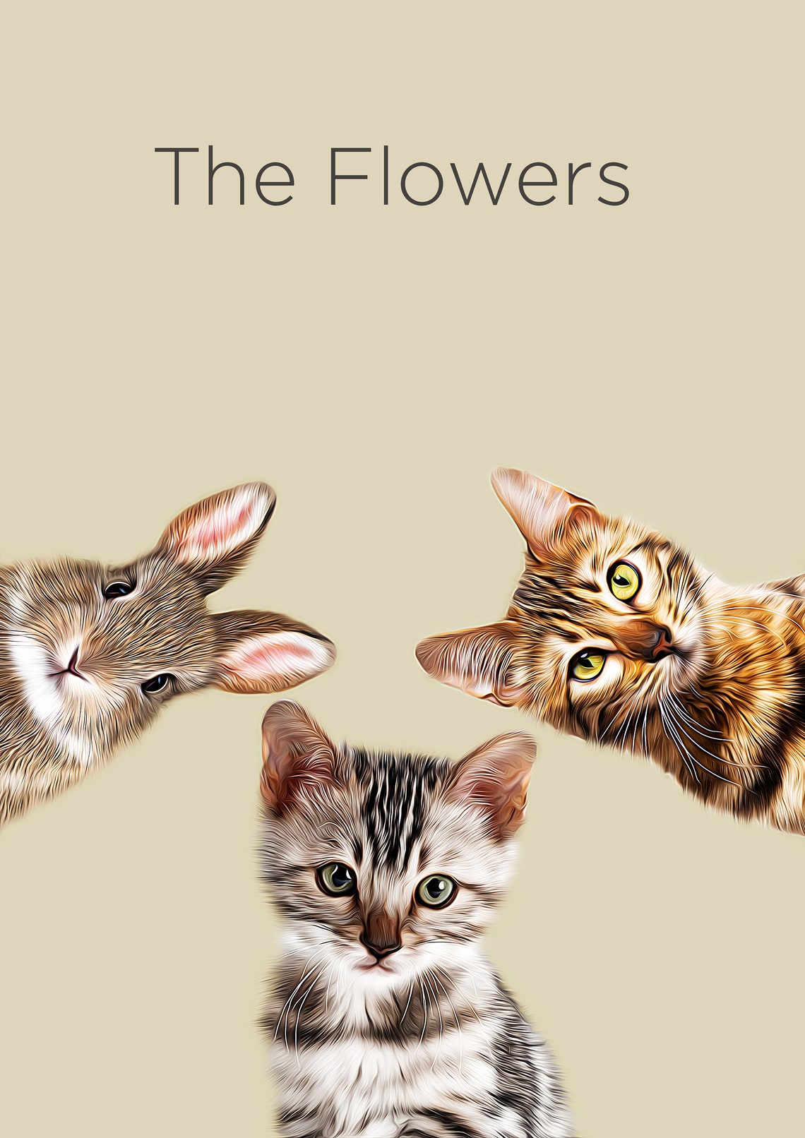 Custom 3 Pet Portrait From the Photo, Fun Multiple Animal (3 in 1 ...