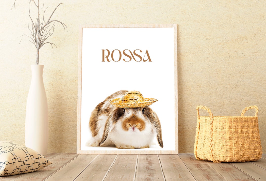 Custom Bunny Portrait, Rabbit House Portrait, Rabbit Portrait, Rabbit ...