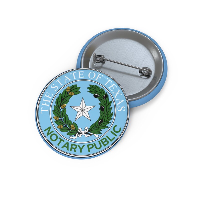 Custom State Seal Notary Public Button Pin - All 50 States - Three ...