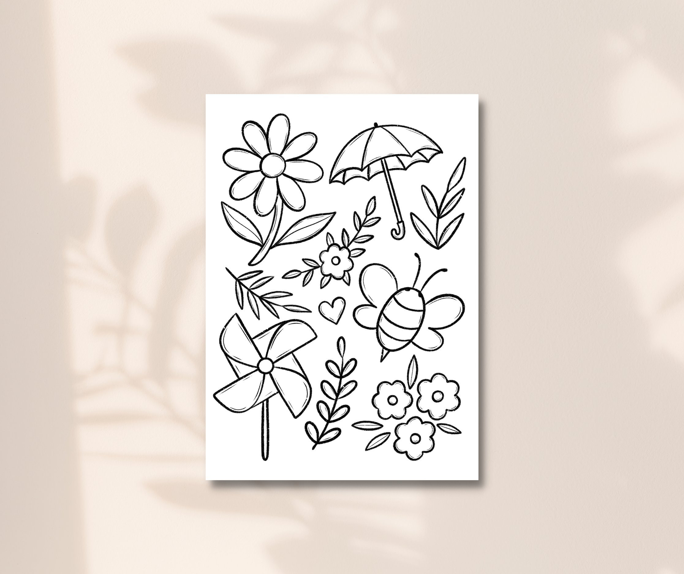 Spring 3 Pack Printable Colouring Pages/digital Download PDF File A4 ...