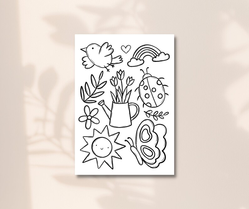 Spring 3 Pack Printable Colouring Pages/digital Download PDF File A4 ...