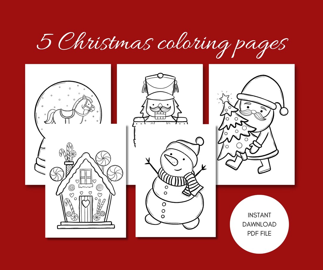 Cute Christmas Colouring Pages For Kids 5 pack Digital Etsy cute-christmas-colouring-pages-for-kids-5-pack-digital-etsy
