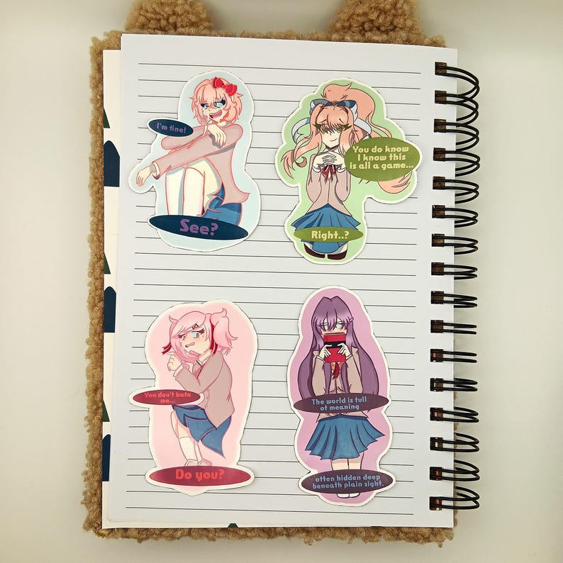 Doki Doki Literature Club - Sayori, Monika, Natsuki, and Yuri - Vinyl ...