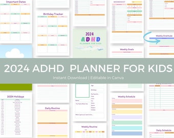 2024 ADHD Planner for Kids - Etsy