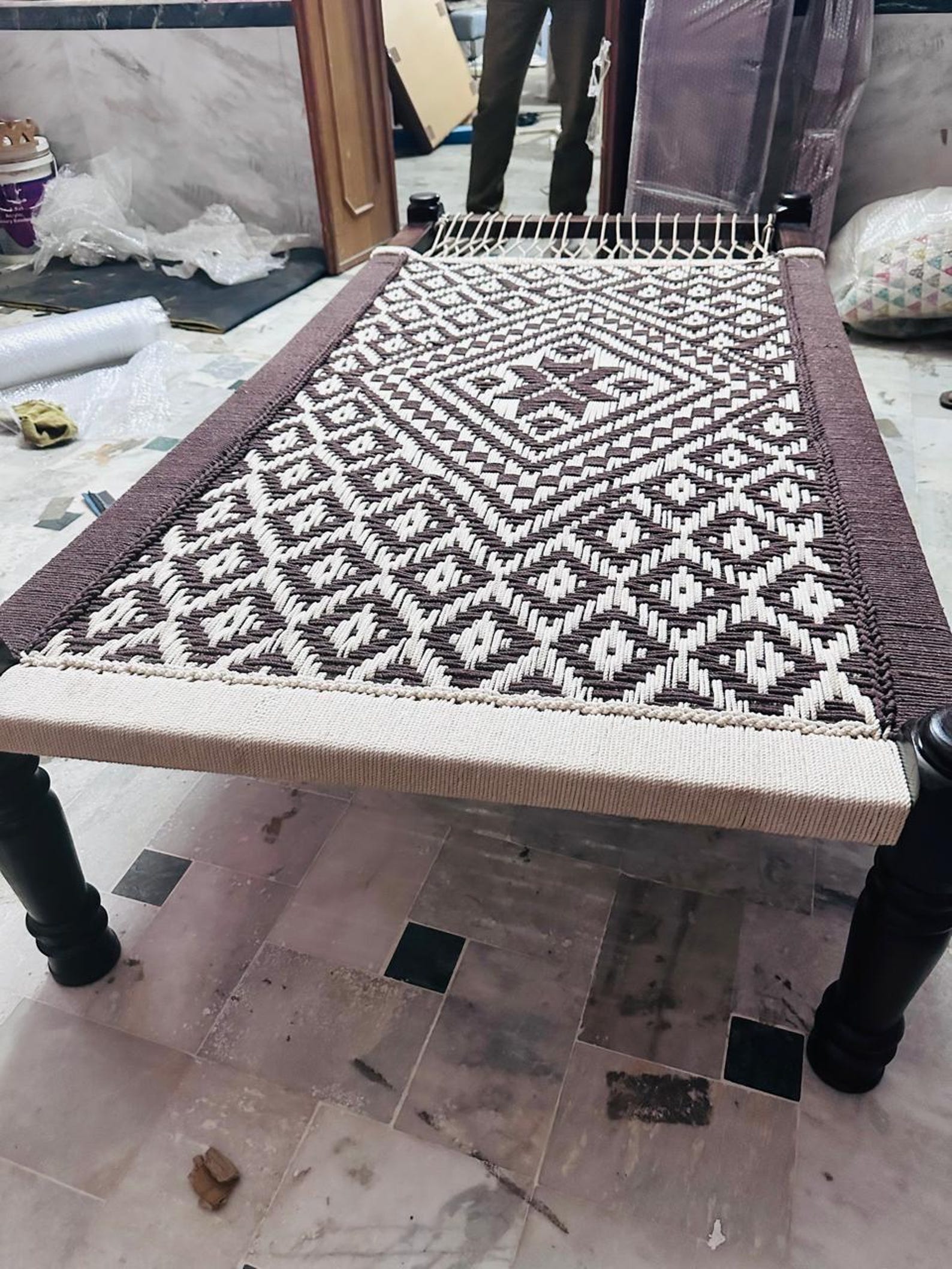 Handmade Handicraft Traditional Woven Charpai | Indian Rope Bed ...