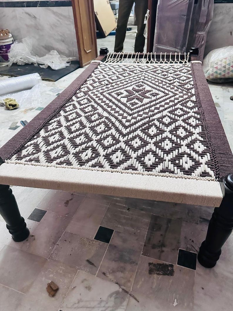 Handmade Handicraft Traditional Woven Charpai | Indian Rope Bed ...