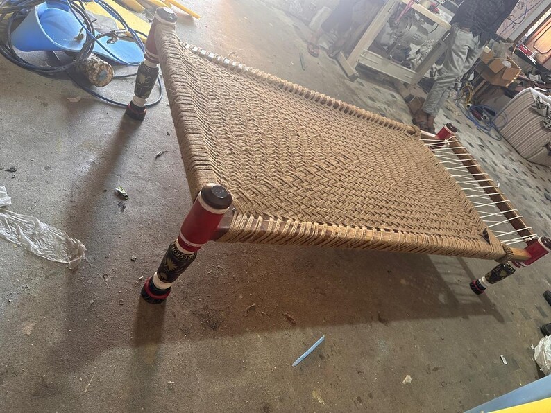 Handmade Handicraft Traditional Woven Charpai | Indian Rope Bed ...